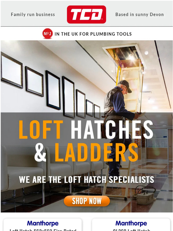 Trade Counter Direct: Loft hatches & Loft Ladders - Shop Now | Milled