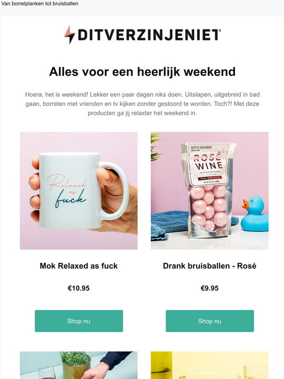 Ditverzinjeniet.nl: Bijna weekend! Met deze producten wordt jouw ...