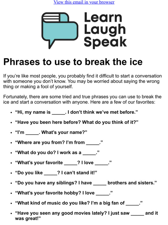 Learn Laugh Speak: Use these phrases next time you... | Milled