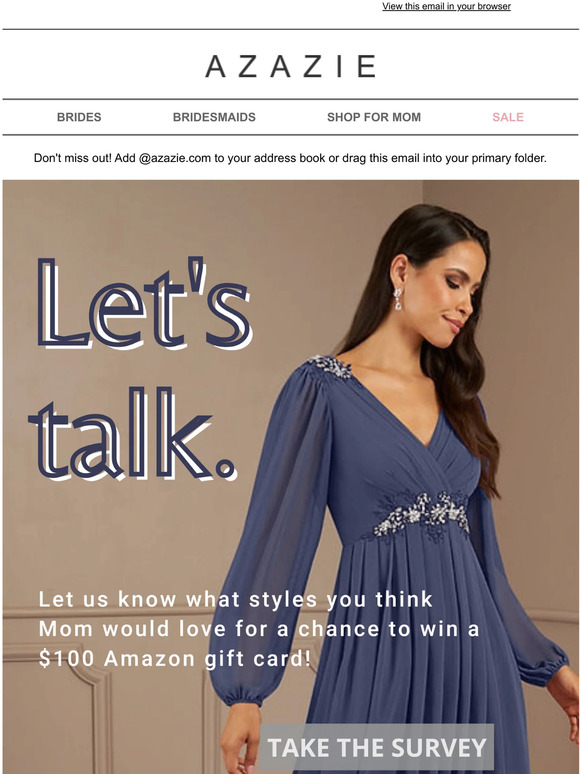 Azazie: Tell us your favs | Milled