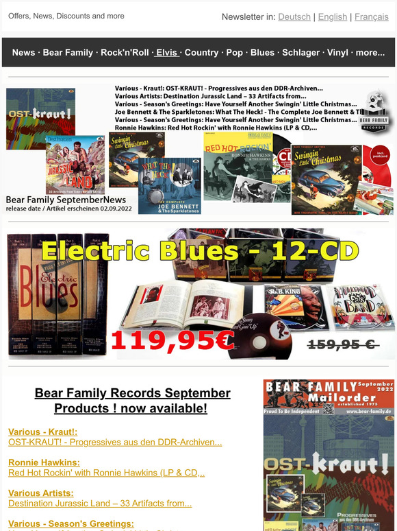 Bear Family Records Store: 🐻 New BEAR products - now available! | Milled