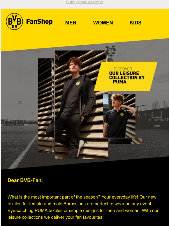 Borussia Dortmund: Our BVB leisure collections - now available in the ...