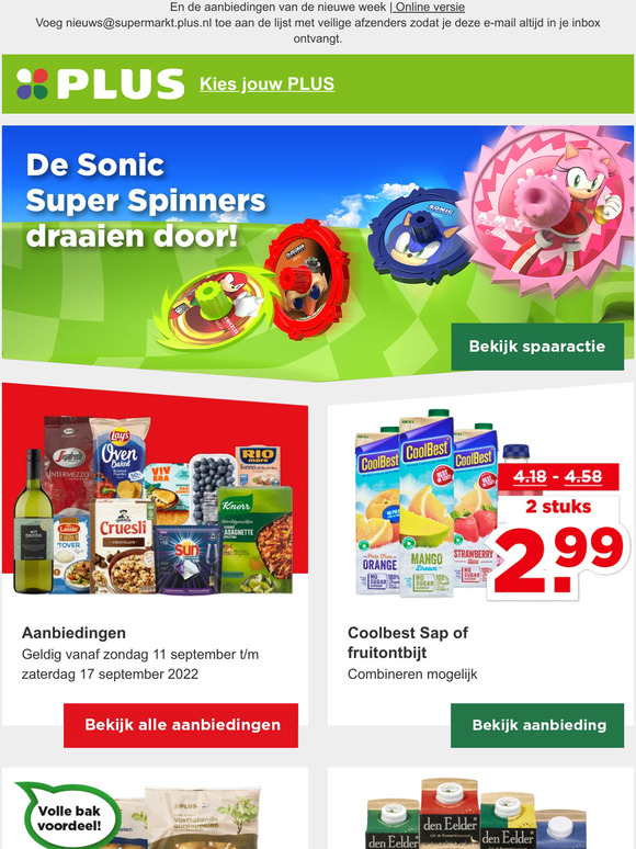 Plusnet: Spaar nu voor Sonic Super Spinners! | Milled