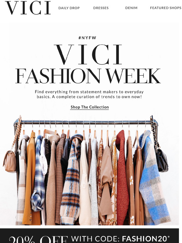 Vici: 100+ New #NYFW Inspired Looks Just Dropped | Milled