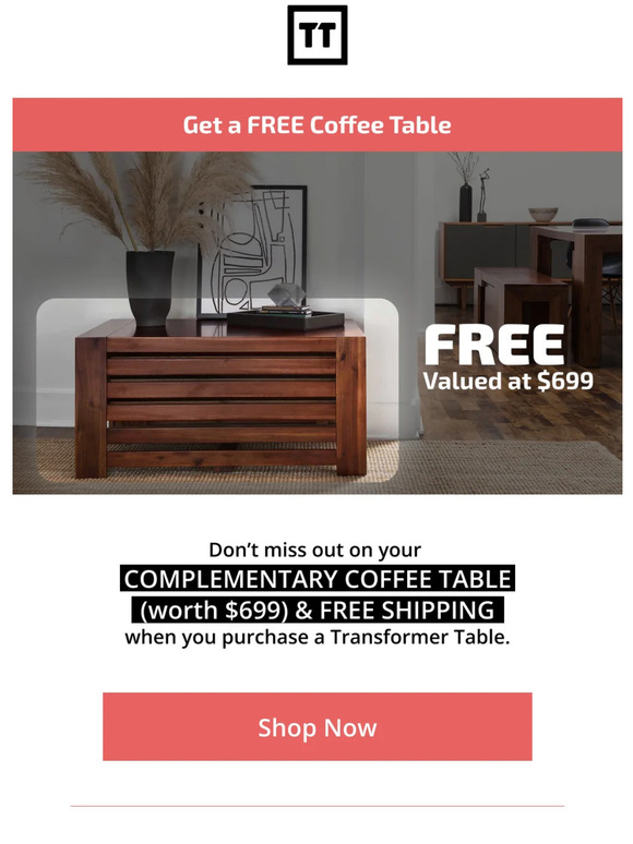 Transformer Table: About your $699 coffee table... | Milled