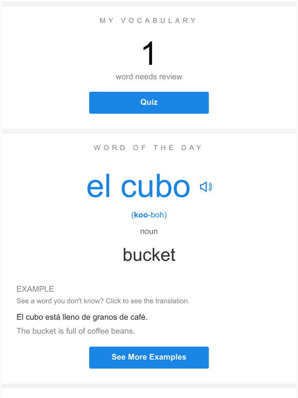 SpanishDict: SpanishDict Daily Lesson — Review Your Words and Learn "el ...