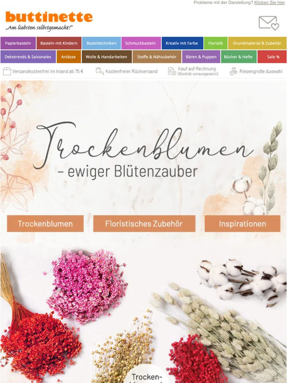Buttinette: Trockenblumen: nachhaltiger Deko-Trend! | Milled