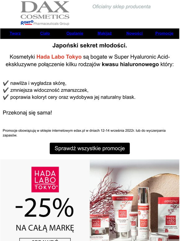 DAX Cosmetics: ☰ Kosmetyki Hada Labo Tokyo z rabatem -25% ️ >> edax.pl ...