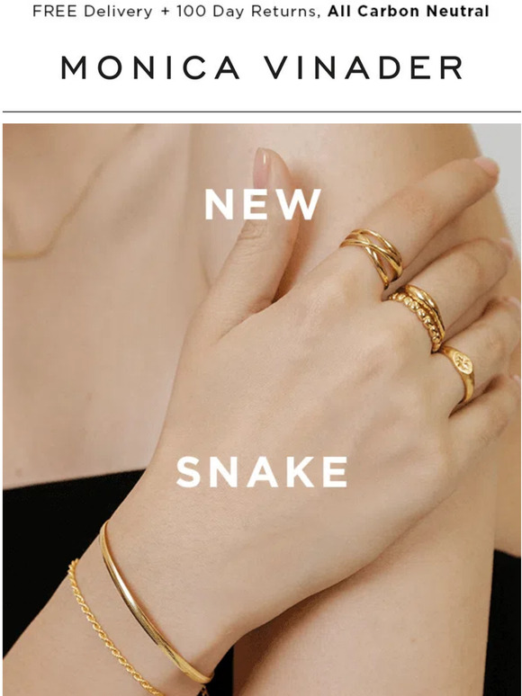 Monica Vinader: JUST IN: The New Snake Bracelet | Milled
