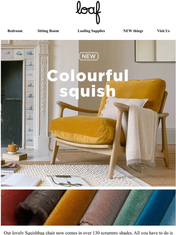 Loaf: NEW! Our Squishbag chair in stacks of shades | Milled