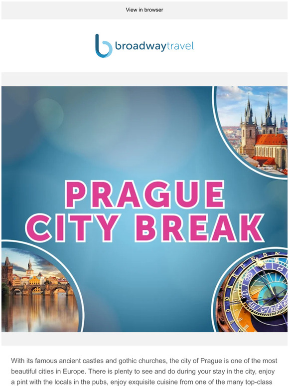 Broadway Travel: Experience Prague From Just £139pp | Milled