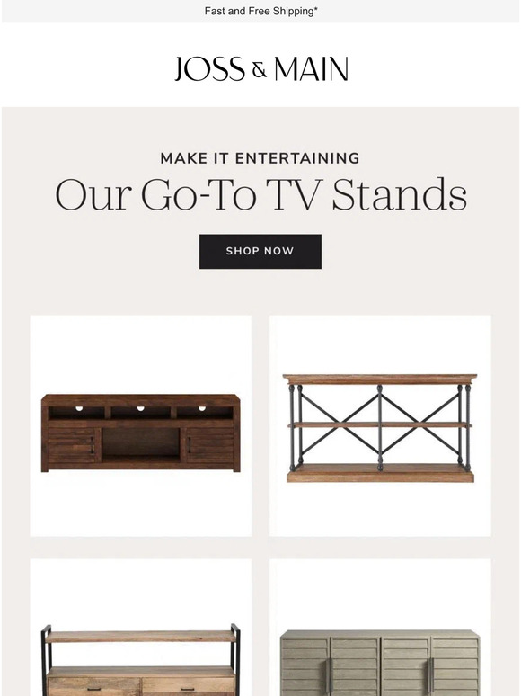 Joss & Main: Meet the TV stands *everyone's* into → | Milled
