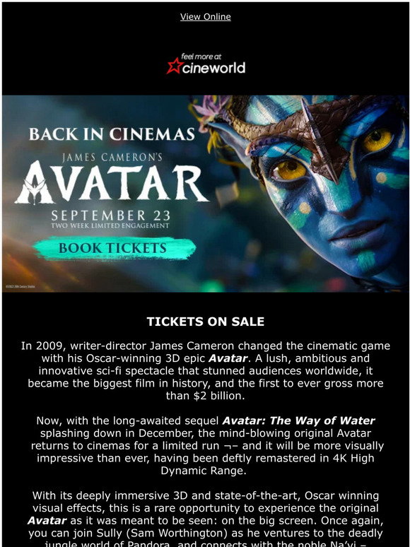 Cineworld: James Cameron’s Avatar returns to Cineworld | Milled