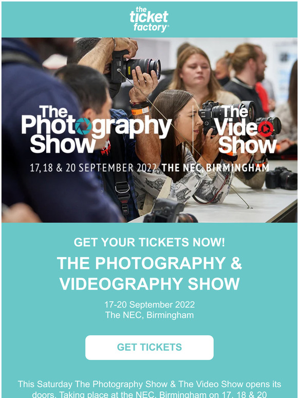 The Ticket Factory: The Photography Show is back at The NEC this ...
