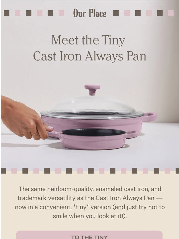 Our Place: 🍳 The Tiny Cast Iron Always Pan is here! | Milled