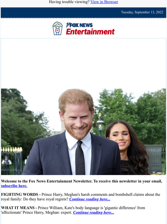 Fox News: Prince Harry and Meghan Markle test the royal family ...