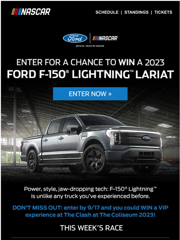 NASCAR: You could WIN a 2023 Ford F-150 Lightning Lariat | Milled
