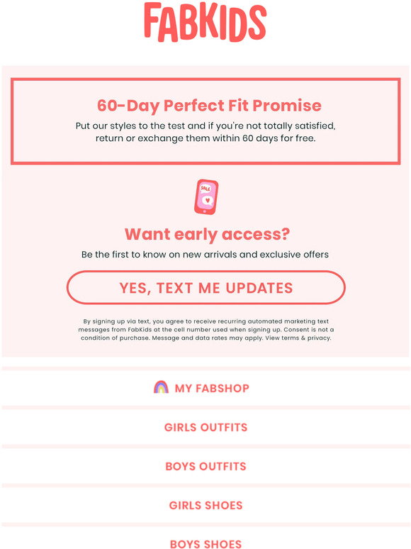 FabKids: —, it’s official! You’re a FabKids VIP | Milled