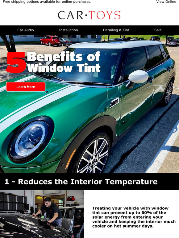 Car Toys: 5 Benefits of Window Tint | Milled