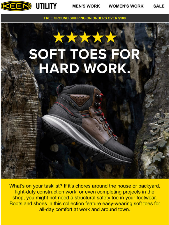 KEEN: Our soft-toe styles leave an impression. | Milled