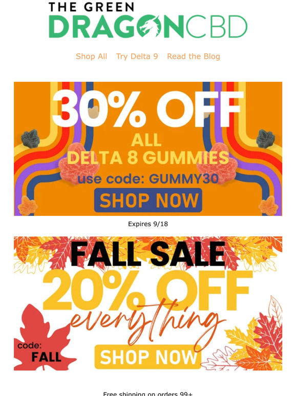 The Green Dragon CBD: Hi —, Get 30% OFF Delta 8 Gummies! | Milled