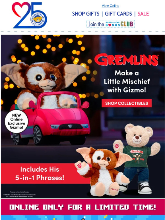 Build-A-Bear: NEW Gifts for “Gremlins” Fans: Gizmo the Mogwai Is Here ...