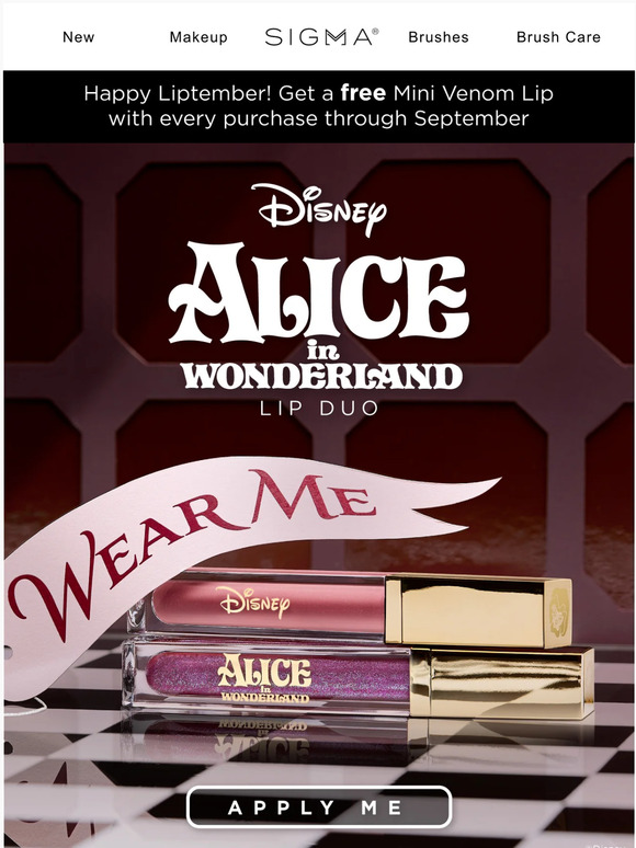 Sigma Beauty: 2 NEW Disney Alice In Wonderland Lip Duos | Milled