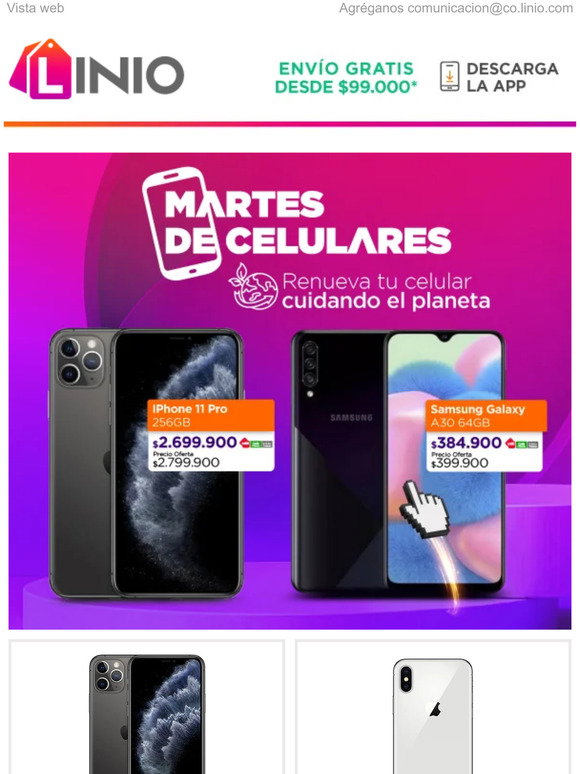 Linio: Martes de celulares 🔥 ¡Promos Imperdibles! | Milled