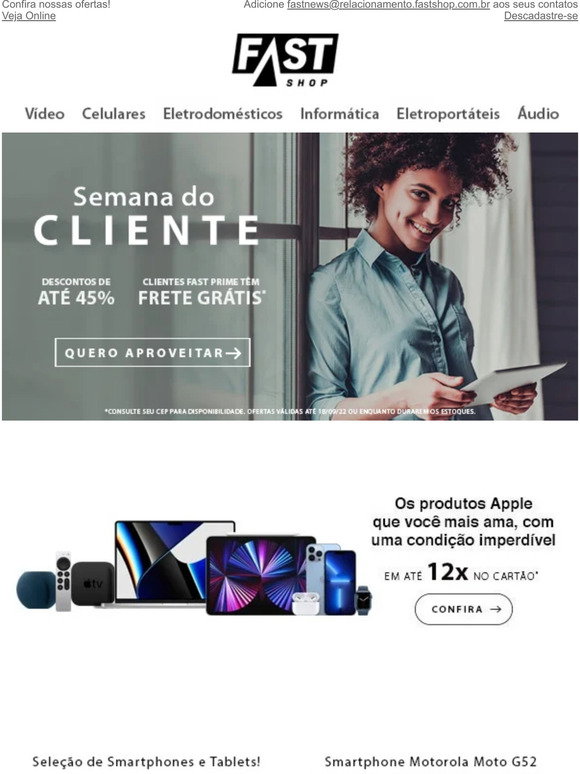 Fast Shop: Super ofertas! Confira o que separamos para você 🤩 | Milled