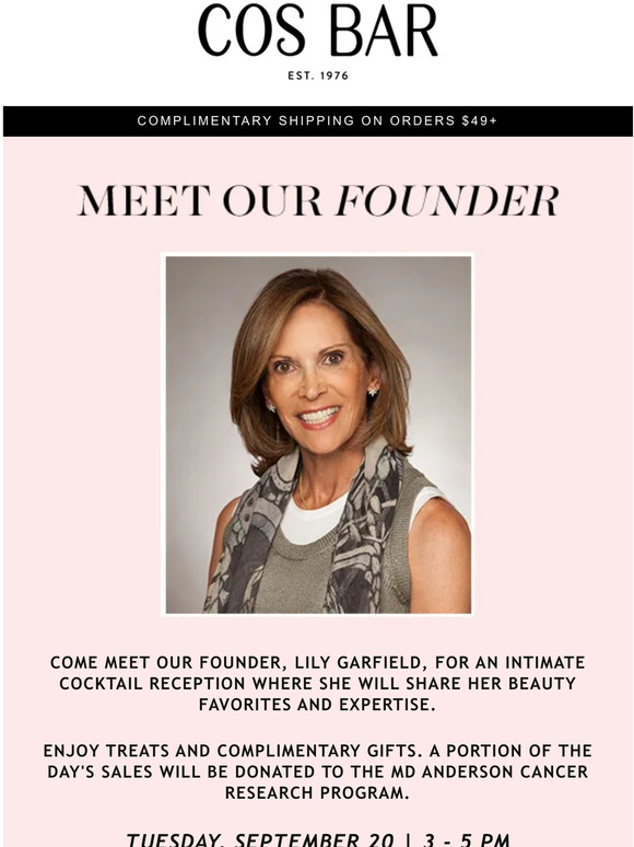 Cos Bar: Meet our founder, Lily Garfield, at Brookfield Place! | Milled