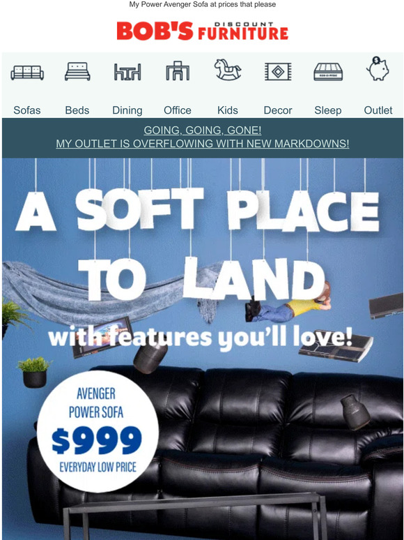 Bob's Discount Furniture: Your living room hero is here | Milled