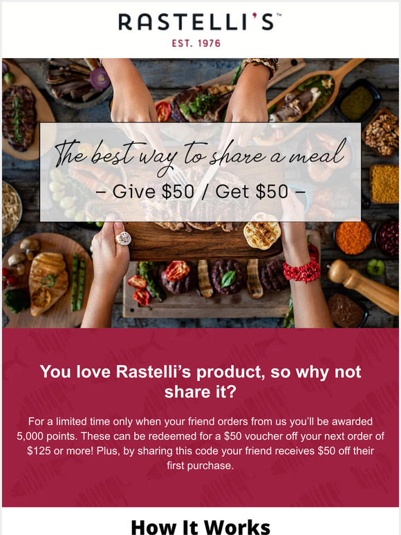 Rastelli Market Fresh: Special Give $50 Get $50 – Limited Time Only ...