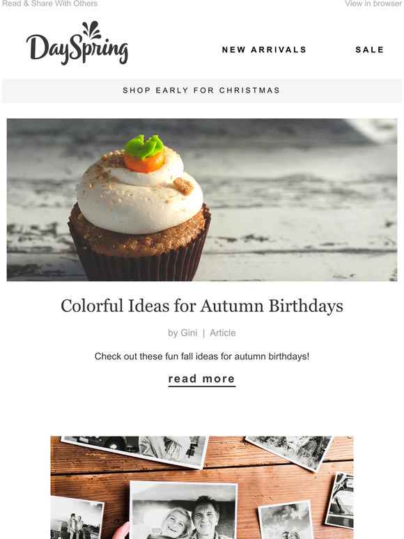 DaySpring: Colorful Ideas for Autumn Birthdays | Milled