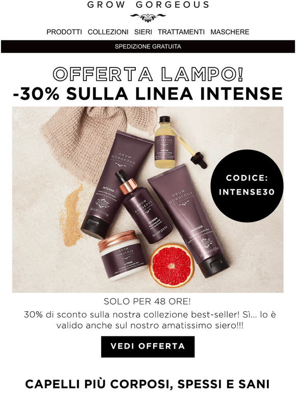Grow Gorgeous: -30% SU TUTTA LA LINEA INTENSE ⚡ | Milled