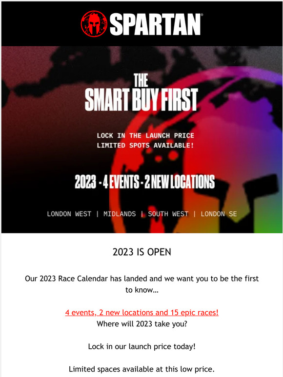 Spartan Race: 2023 Race Calendar is OPEN 🎉 | Lock in the Launch Price ...