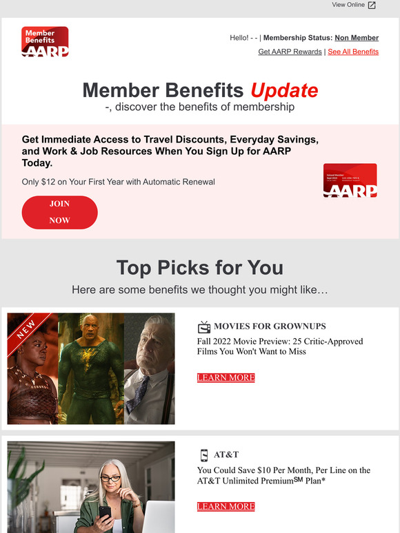 AARP: Your Member Benefits Update | Milled
