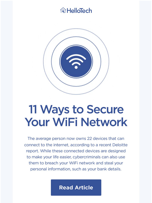 HelloTech: Are You Securing Your WiFi Network? | Milled