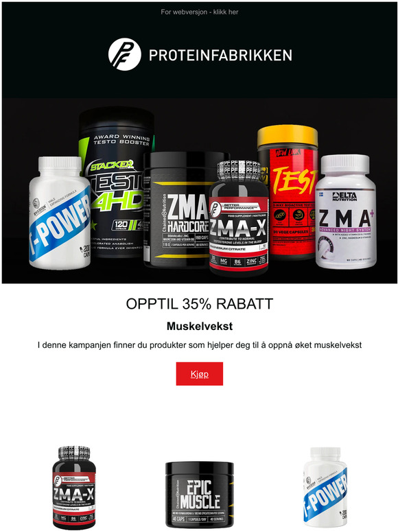 Proteinfabrikken: Opptil 35% rabatt på produkter for muskelvekst | Milled
