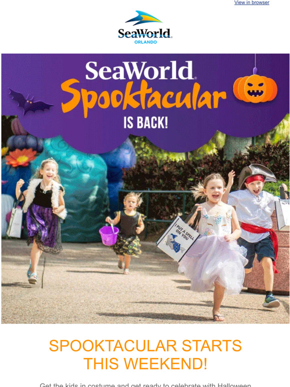 SeaWorld: 🎃 Spooktacular Starts This Weekend! 🍬 | Milled