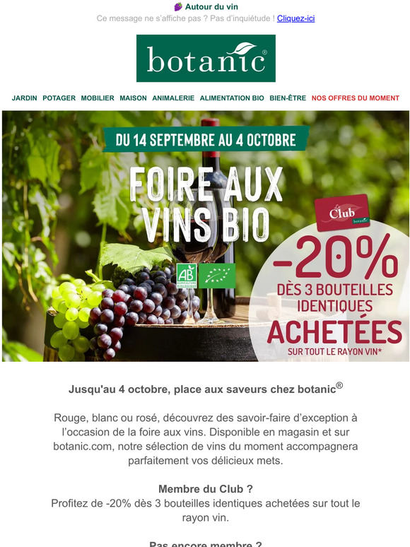 Botanic: 🍷 C’est la foire aux vins bio chez botanic® | Milled