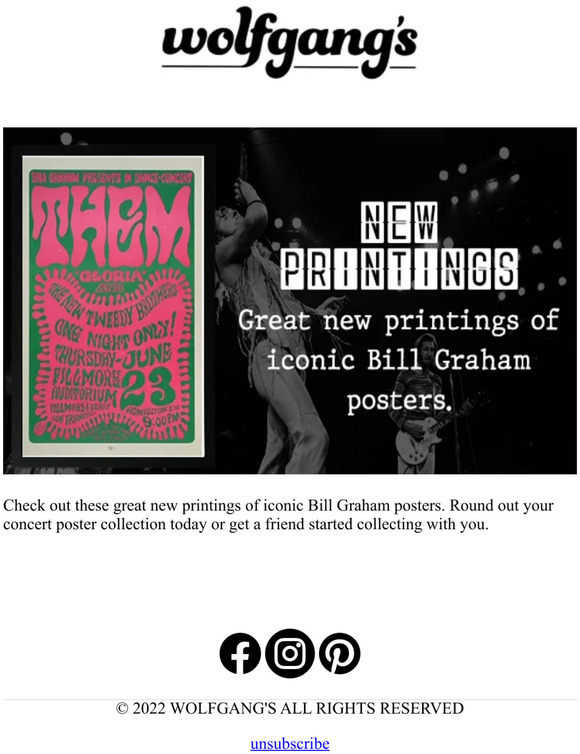 Wolfgang's Vault: ⚡NEW PRINTINGS OF ICONIC BILL GRAHAM POSTERS | Milled