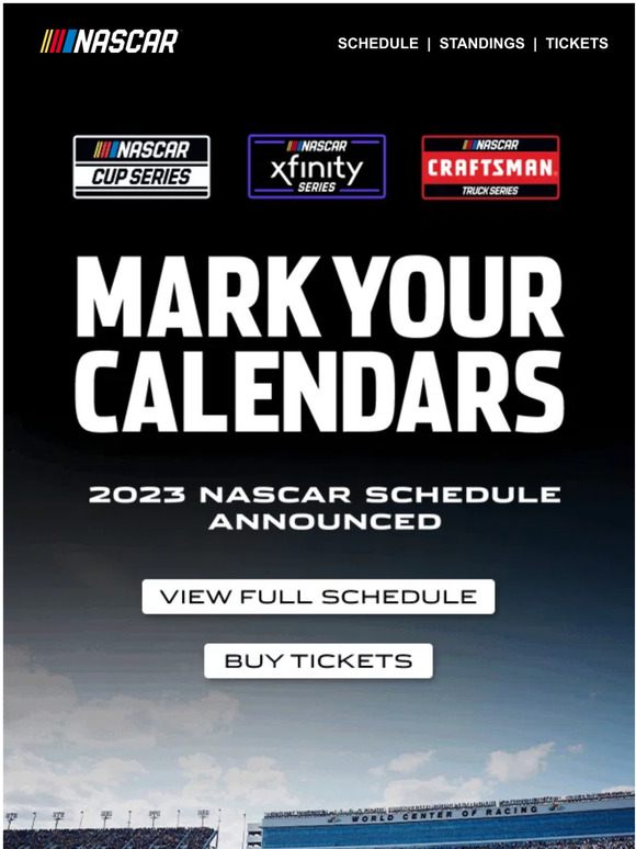 Nascar.com: The 2023 NASCAR Schedule is here! | Milled
