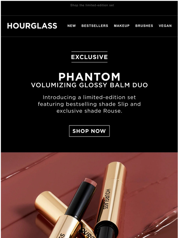 Hourglass: New: Phantom Glossy Balm Duo | Milled