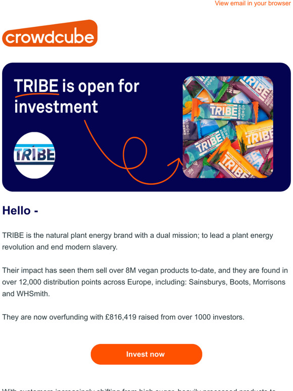Crowdcube: The dual mission led plant-based brand with over 12,000 ...