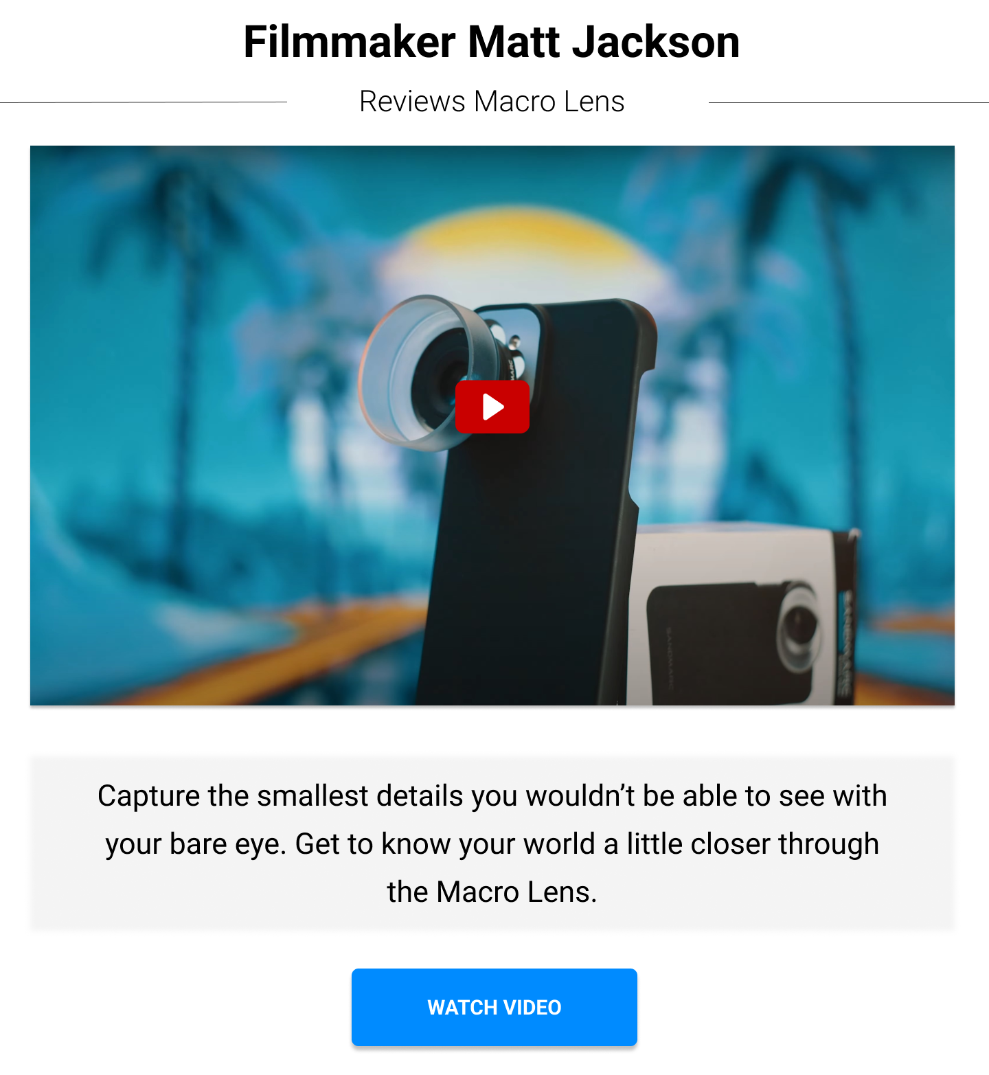 SANDMARC: iPhone Macro Lens Review - Retro Edition | Milled