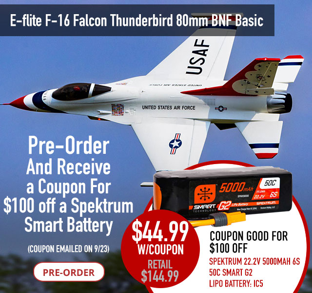 Tower Hobbies: New Release from E-flite: F-16 Falcon Thunderbird 80mm ...