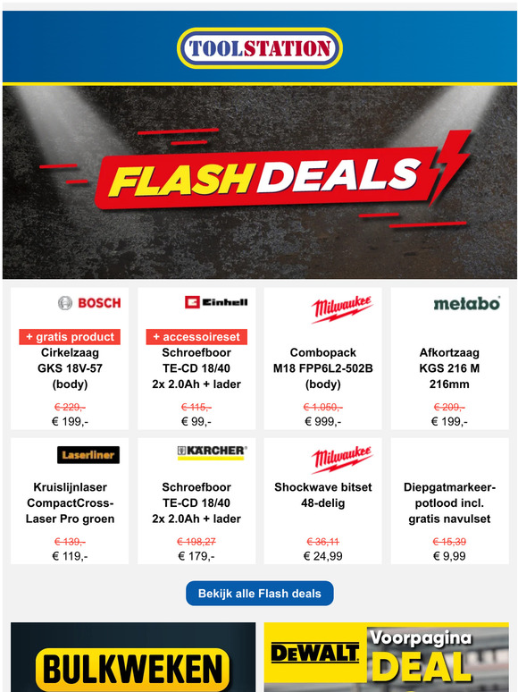 Toolstation.nl: Ontdek de nieuwe Flash deals op Bosch, Milwaukee en ...