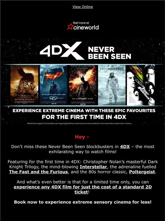 Cineworld: 4DX Never Been Seen – Poltergeist, Interstellar, The Dark ...