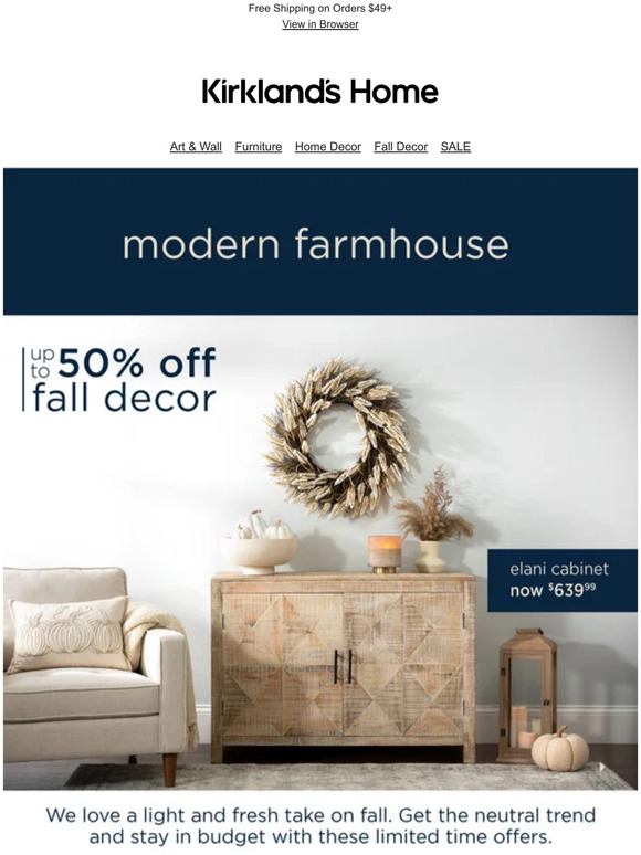 Kirkland's: Fall Modern Farmhouse Trends + Prices You’ll Love | Milled
