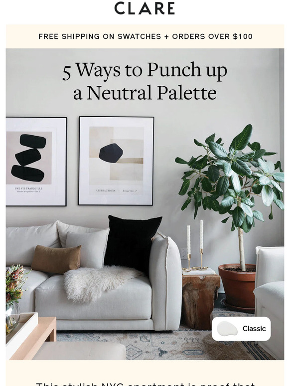 Clare: 5 ways to master a neutral color palette | Milled